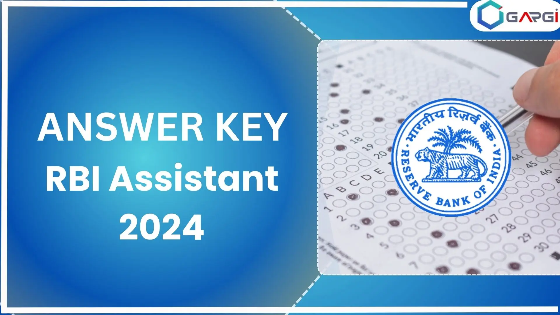 RBI Assistant Answer Key 2024 - Tally your Performance